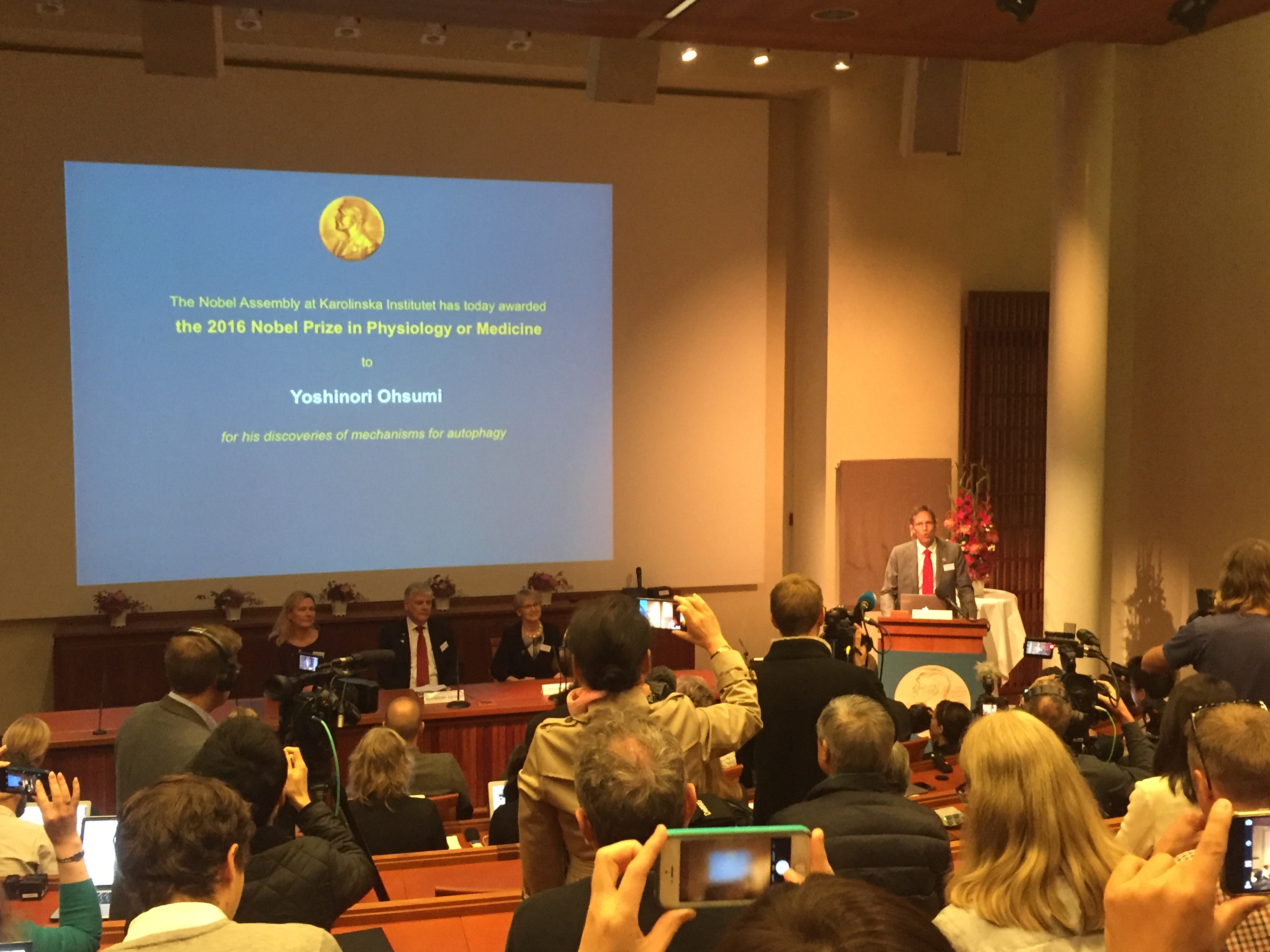 The Nobel Prize in Physiology or Medicine 2016 to Yoshinori Ohsumi | Karolinska Institutet