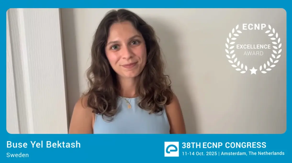 Buse Yel Bektash receives ECNP Excellence Award | Karolinska Institutet