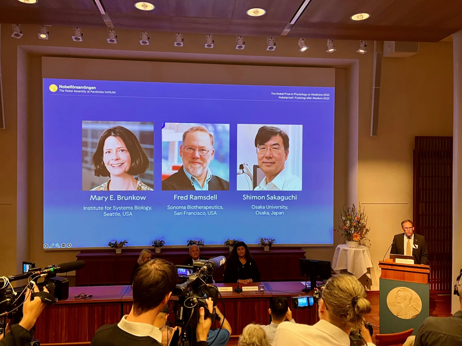 2025 Nobel Prize In Physiology Or Medicine To Mary E. Brunkow, Fred Ramsdell And Shimon ...